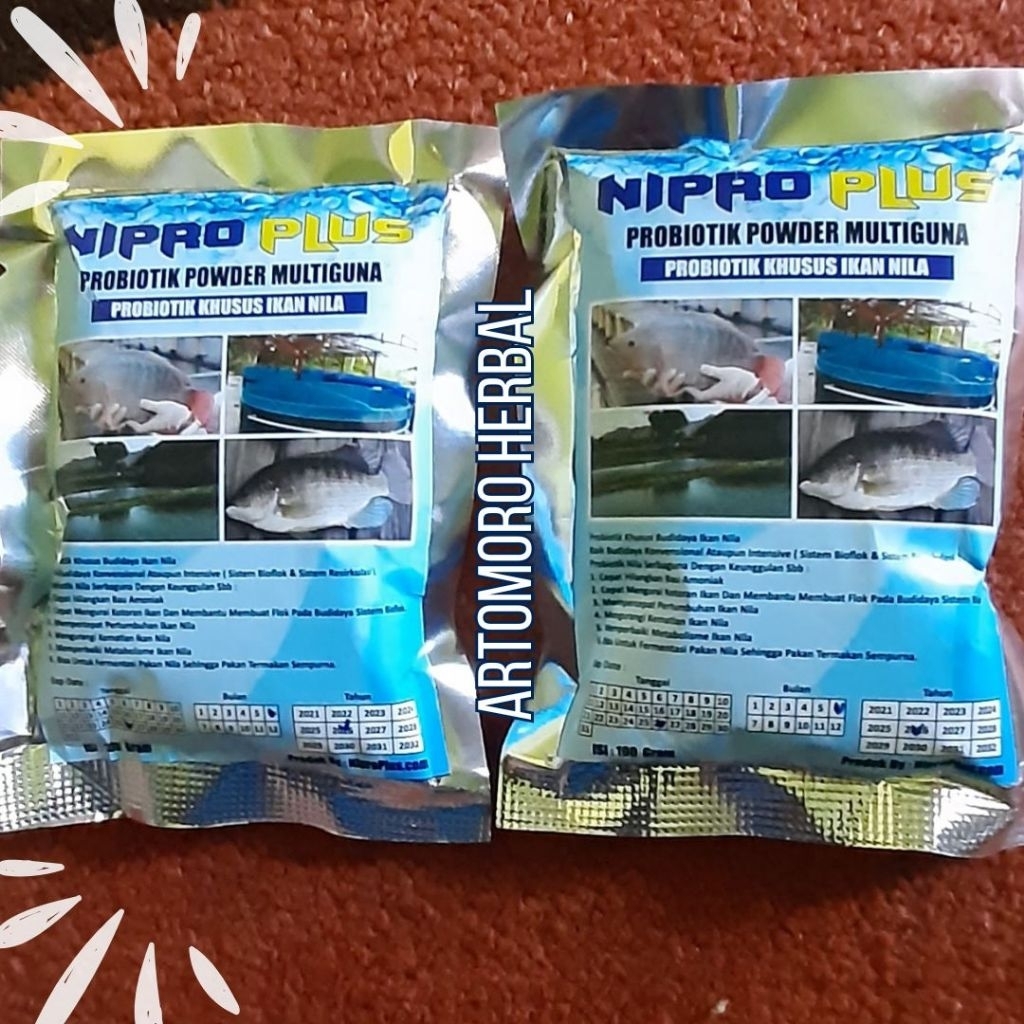 Jual 2 Sachet Probiotik Khusus Ikan Nila NIPRO Plus/Budi daya Ikan Nila ...