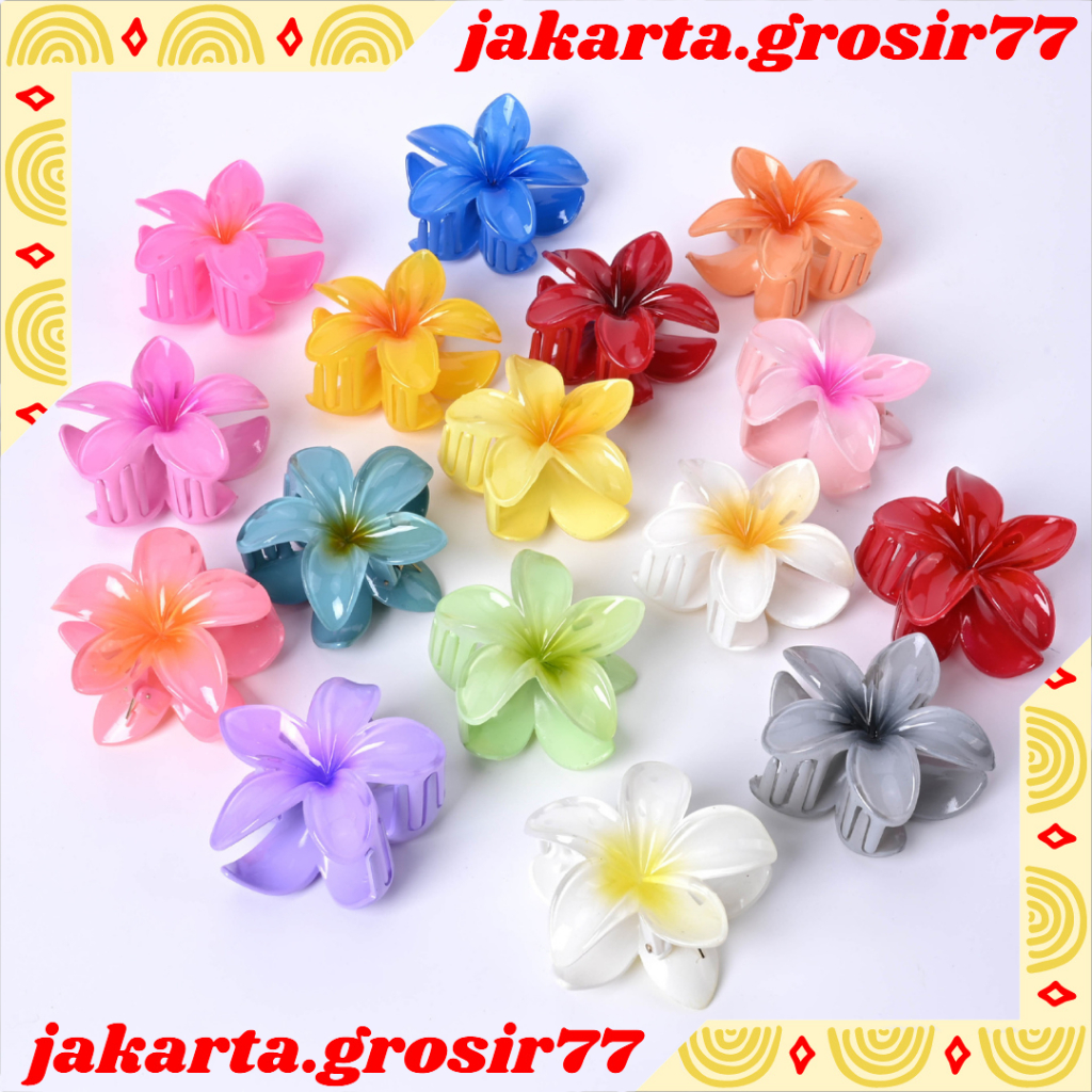 Jual JG JR641 Jepit Rambut Kamboja 4CM Aksesoris Rambut Cantik Motif ...