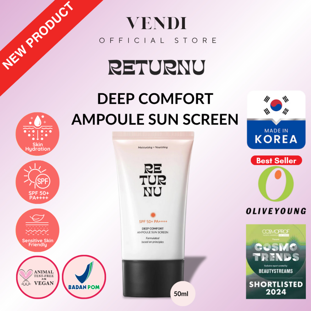 Jual RETURNU Korea Deep Comfort Ampoule Birch Sun Screen SPF 50+ PA+++ Korea Korean Skincare ...