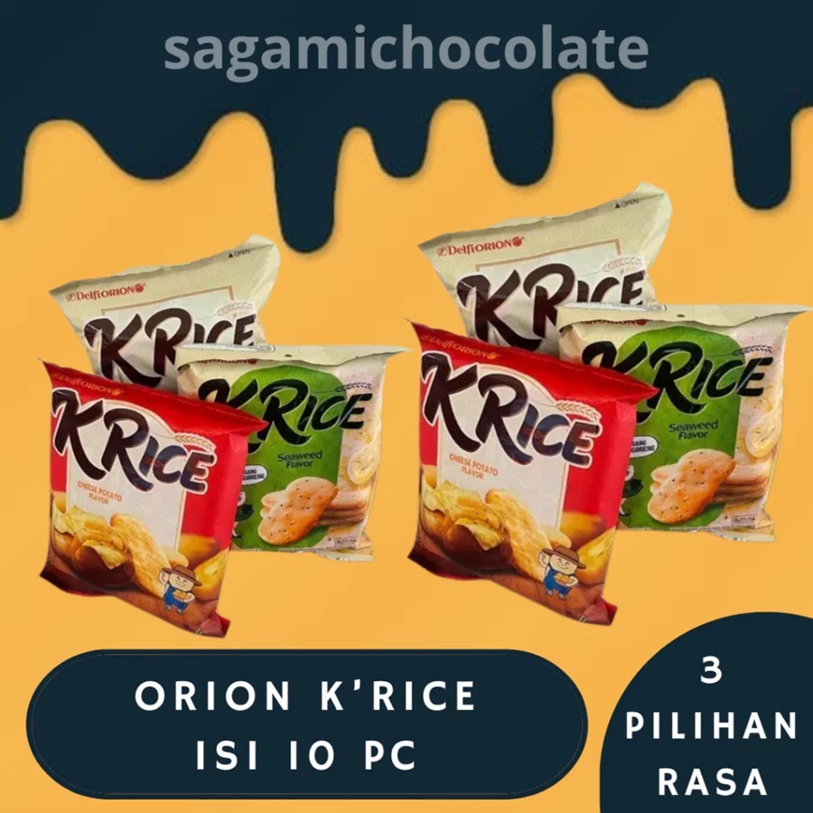 Jual DELFI ORION K'RICE SWEAWEED / CHEESE POTATO / SWEET ORI CRACKERS ...