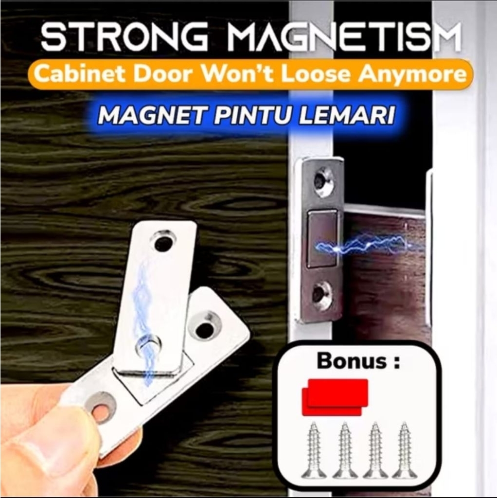 Jual magnet pintu lemari 1set / magnet laci perekat stenlis | Shopee ...