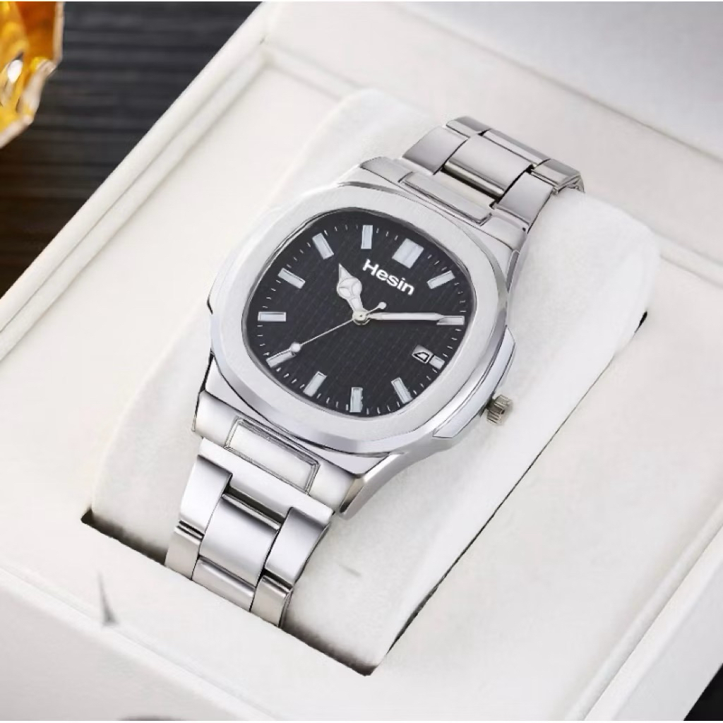 Jual (H&S Cod)Jam Tangan Pria Fashion Hesin Kota Tanggal Aktif Strap ...