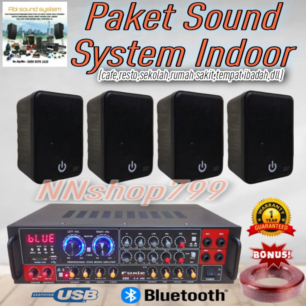 Jual Paket Sound System Indoor isi 4 untuk cafe,resto,sekolah,kantor ...