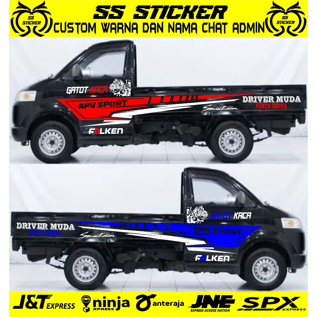 Jual Stiker List Body APV Pickup Gattot Kaca L300 T120SS Sticker L300 ...