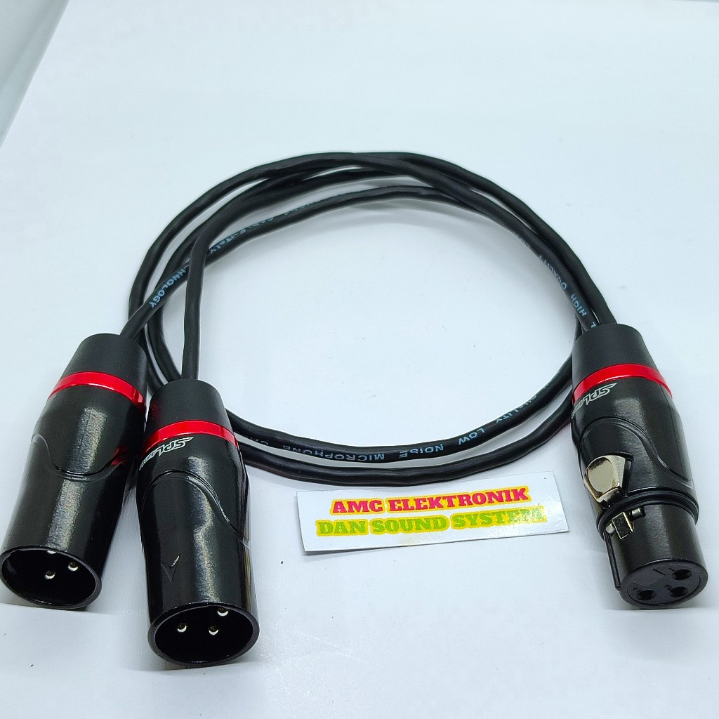 Jual KABEl JACK Y CORD XLR CANON FEMALE SPL GCA800 TO DUAL CANON MALE ...