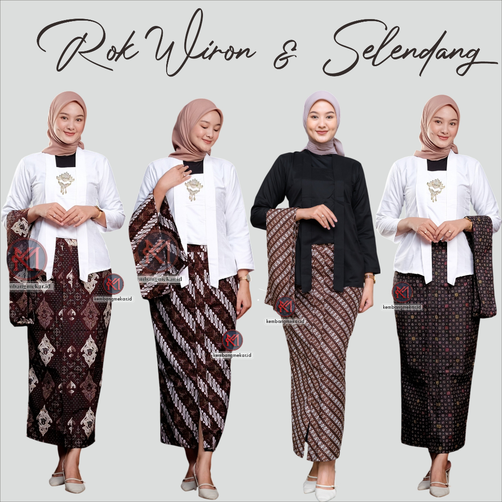 Jual ROK SPAN WIRON BATIK (FREE SELENDANG) | Shopee Indonesia