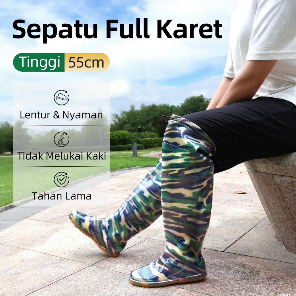 Jual Sepatu Boots Ultimate Tahan High Cut Full Karet Tinggi Lembut ...