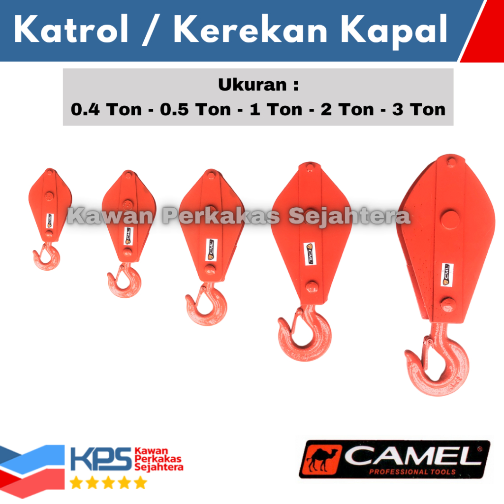 Jual CAMEL Katrol Kapal 0.4 - 0.5 - 1 - 2 - 3 Ton | Kerekan Timba Sumur ...