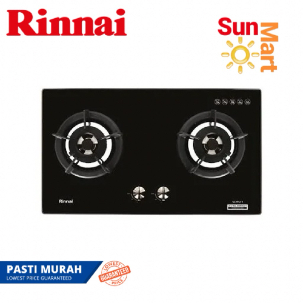 Jual Kompor Gas Tanam 2 Tungku Kaca Rinnai RB 2 GHC RB2GHC | Shopee Indonesia