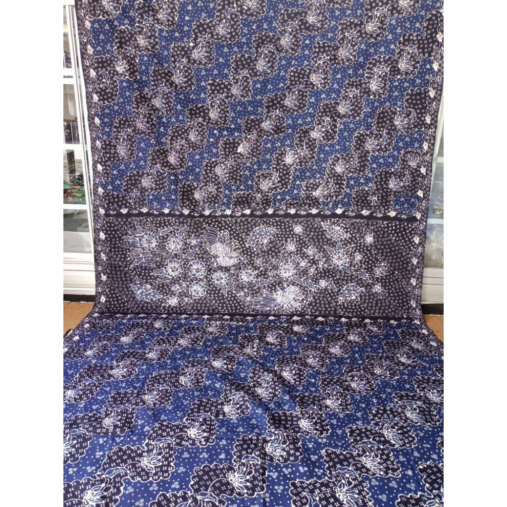 Jual Batik Tulis Lamongan motif slempang dongker tumpal | Shopee Indonesia