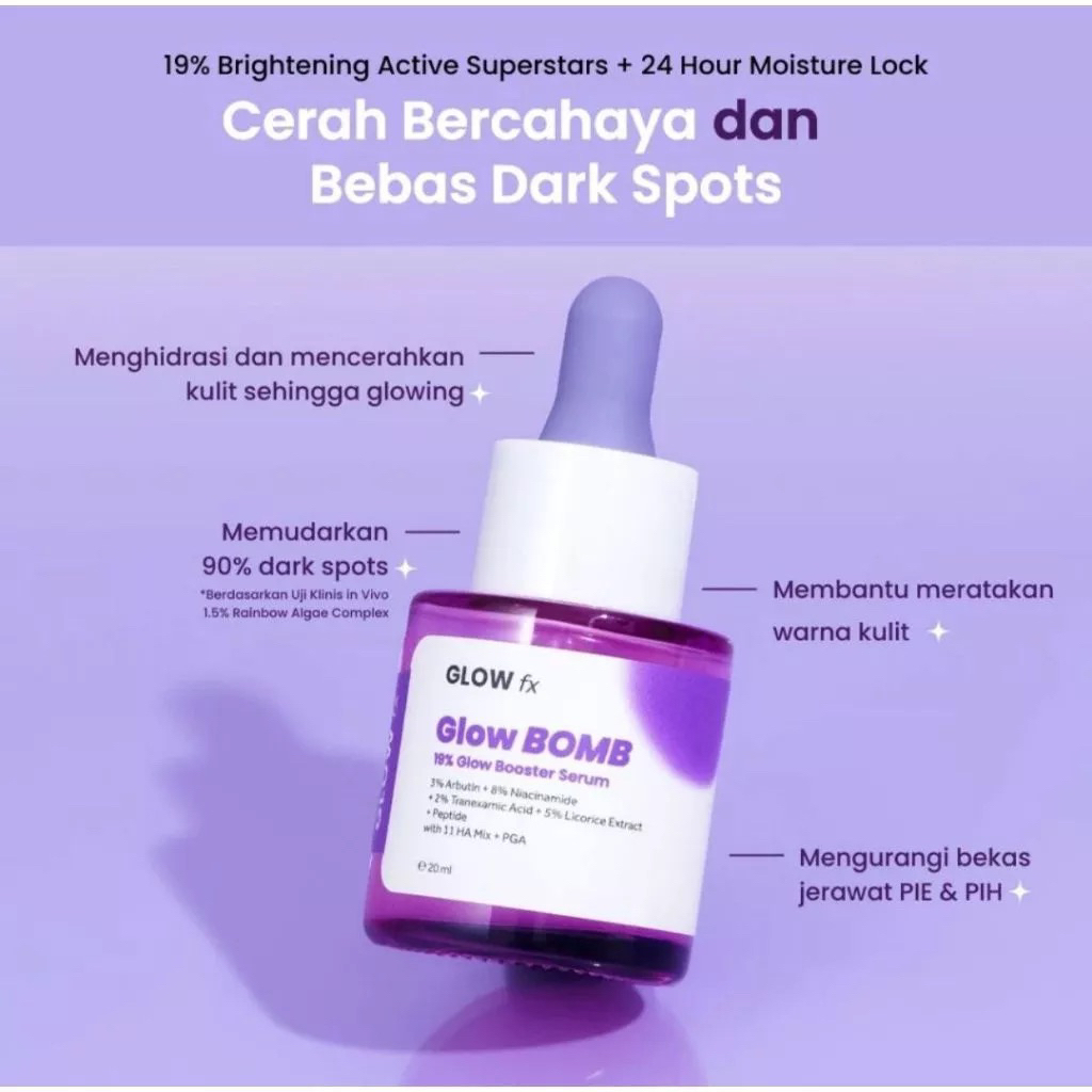 Jual GLOW FX GLOW BOMB SERUM (ADA BARCODE UNTUK CEK KEASLIAN PRODUK ...