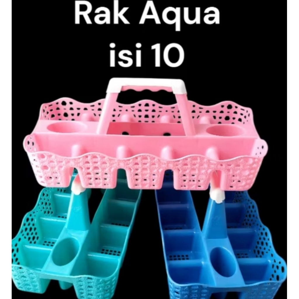 Jual Rak Aqua Gelas NS 10 lubang/Tatakan gelas/Rak gelas 10 lubang ...