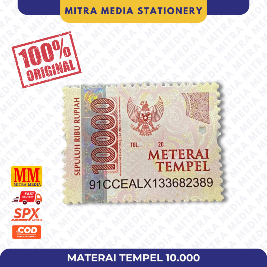 Jual (PCS) Materai 10.000 Asli 1 Pcs Original Metrai Kantor Pos Matrai ...