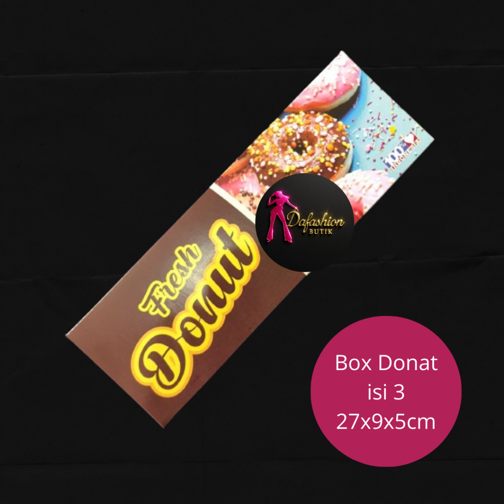 Jual Box Donat Isi 3 – 27x9x5 cm Kotak makanan | Kotak Kue | Kotak ...