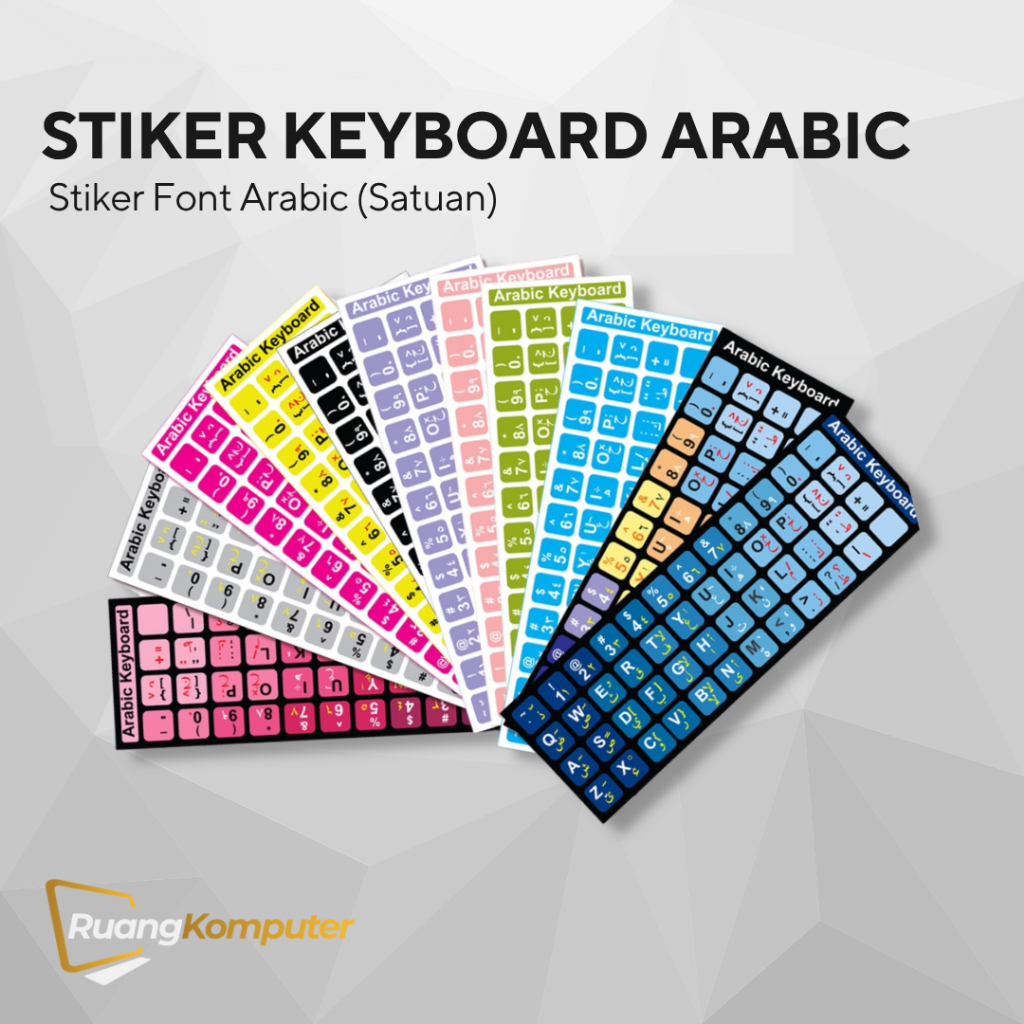 Jual STIKER KEYBOARD ARABIC LAPTOP PC Sticker Kibot Font Arab | Shopee ...