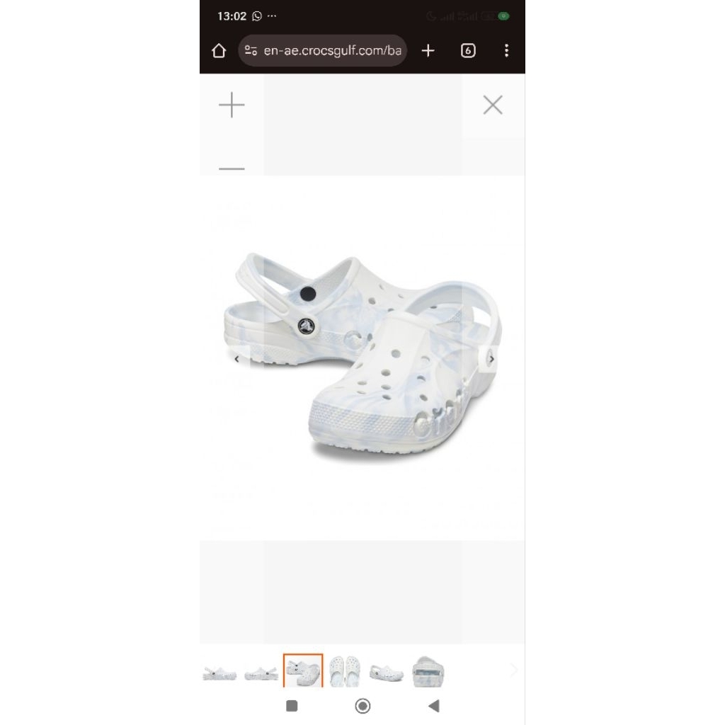 Jual CROCS BAYA CLOG M6 W8 M6W8 39-40 MARBEL MARBLE MARBLED PUTIH BIRU ...