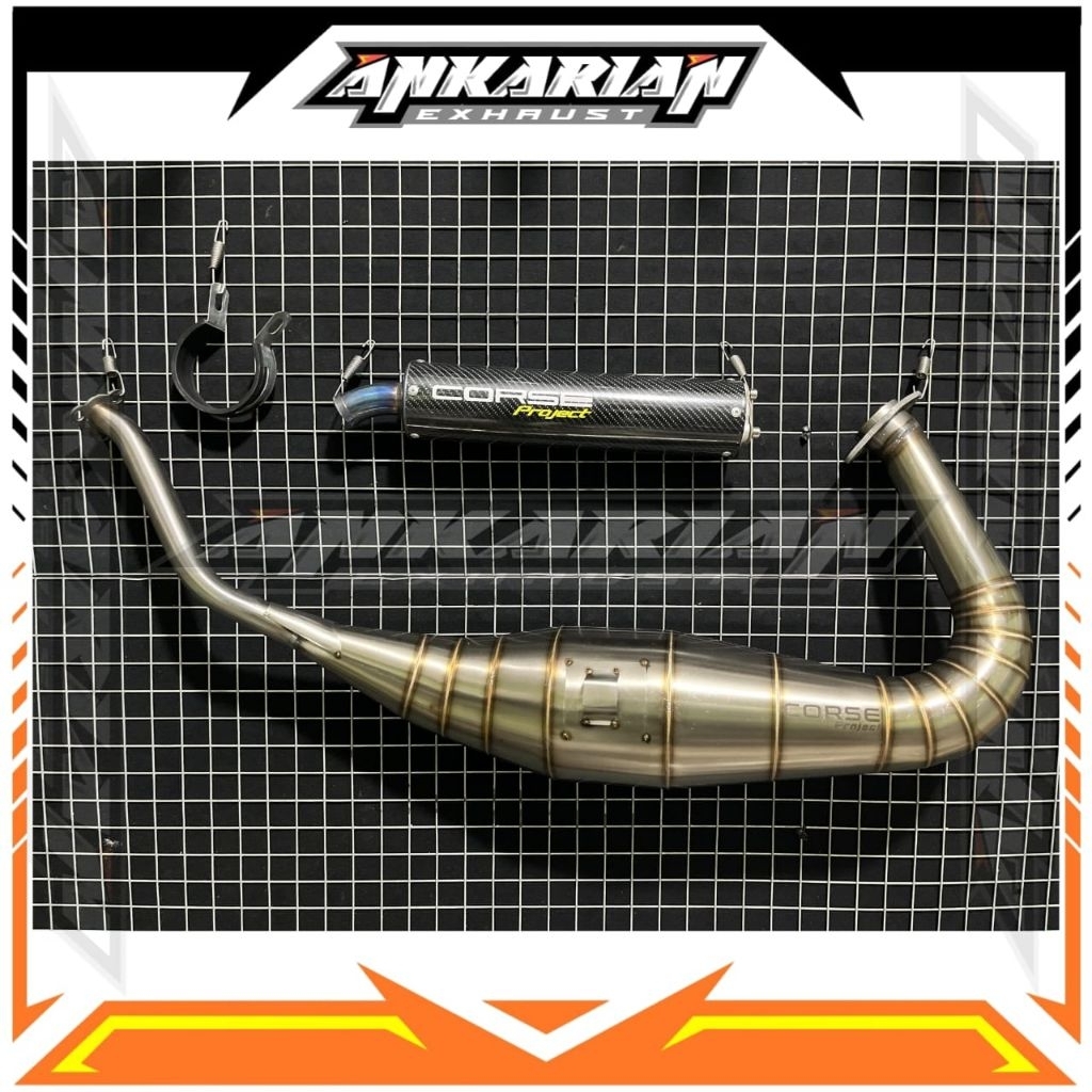 Jual Knalpot Corse Project Carbon Ujung Ungu Motor Ninja 150 SS R RR ...