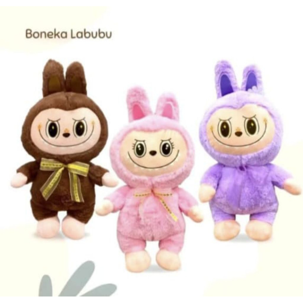 Jual Boneka labubu virall bahan bulu muka printing lucu dan lembut ...