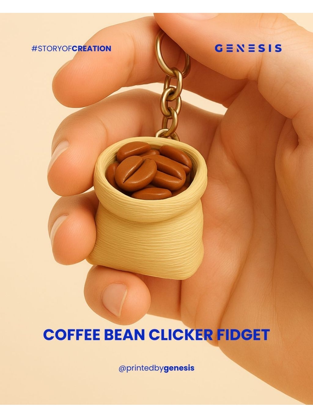 Jual Bag Charm Coffee Bean Clicker Fidget / Keyboard Switch Keychain ...