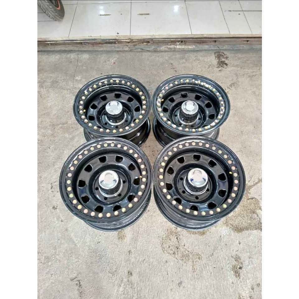 Jual VELG MOBIL RACING BEADLOCK MOKUPO HSR RING 15 LEBAR 8 LUBANG BAUT PCD 6X139,7 ET25 PELEK ...
