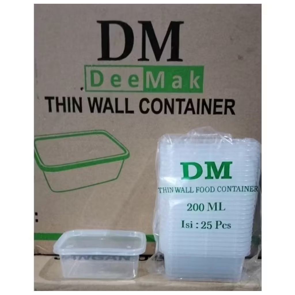 Jual THINWALL DM 200ML REC / KOTAK MAKAN 200ML PERSEGIPANJANG / FORD ...