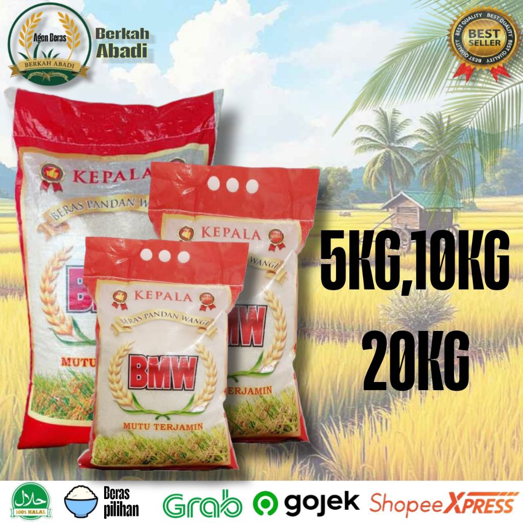 Jual Beras BMW Hero Pandan Wangi Original 5KG 10KG 20KG Berkualitas ...