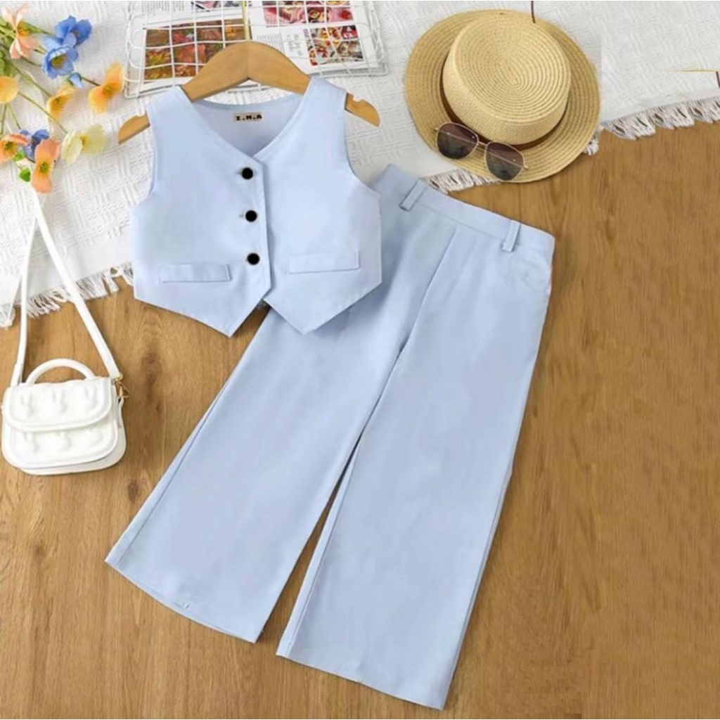 Jual Setelan Anak / baju anak set celana Vest Korea dan Celana Kulot ...