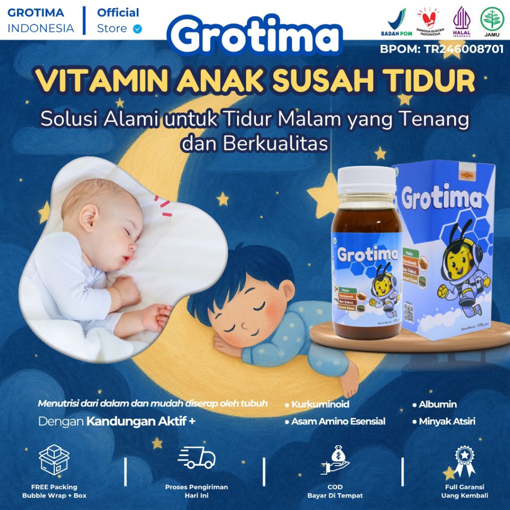 Jual Grotima Herbal Anak Membantu Mengatasi Susah Tidur dan Meningkatkan Kualitas Tidur | Shopee ...