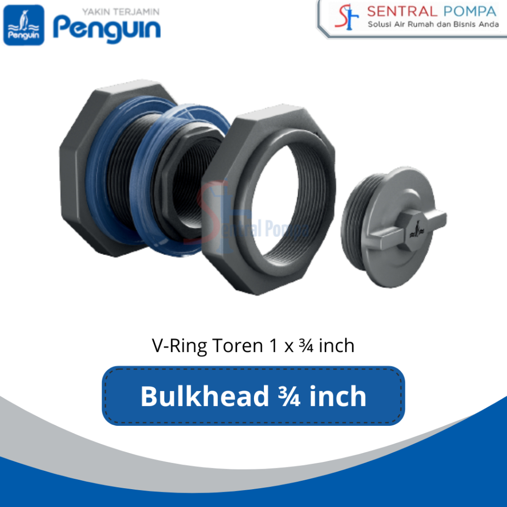 Jual Bulkhead Vlok / Vault Ring Penguin Mur Toren Verlop Tandon 3/4 ...