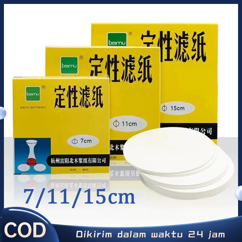 Jual 100pcs 7/11/15cm Kertas Saring Laboratorium Kertas Saring Bulat ...