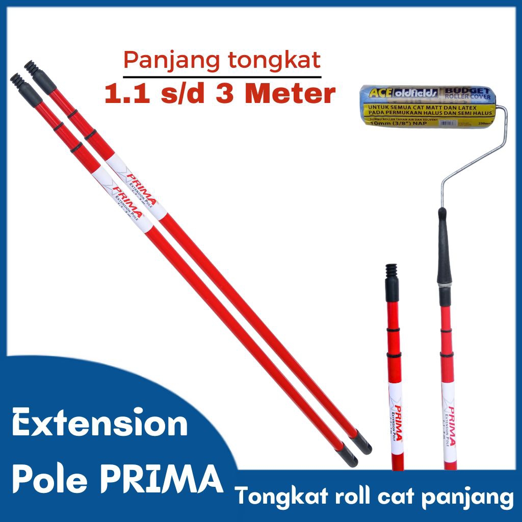 Jual Tongkat Cat Extension pole Besi Metal kokoh panjang 1.1 m sampai 3 ...