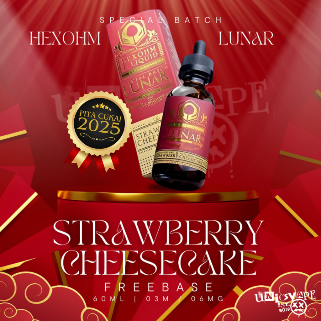 Jual Liquid HEXOHM LUNAR 60ML Strawberry Cheesecake Vape ELiquid Straw ...