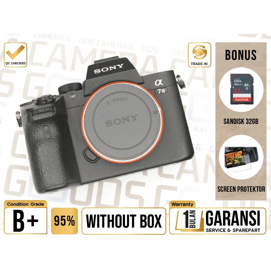Jual Kamera Sony Alpha A7 Mark III Full Frame Camera - Grade B+ ...