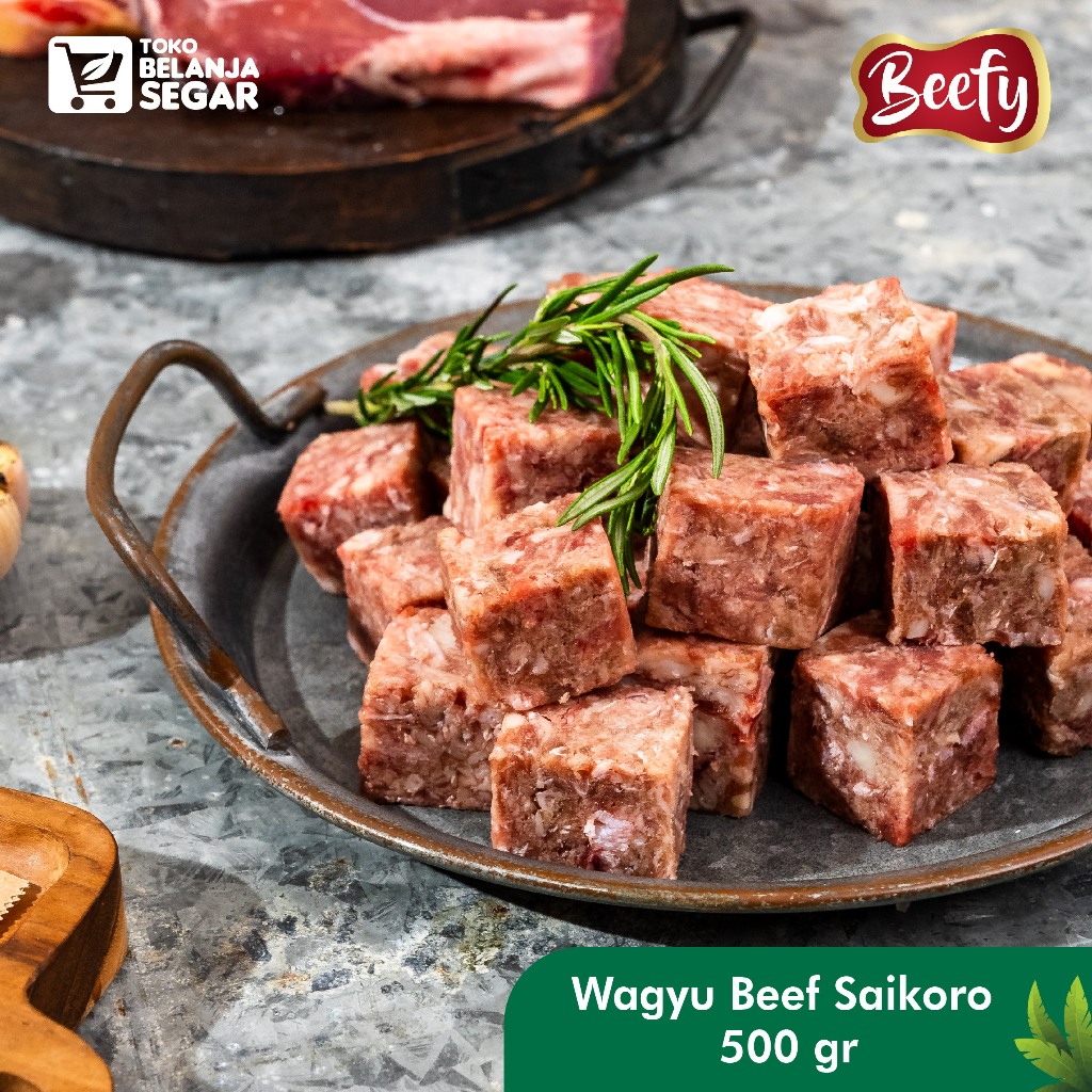 Jual Wagyu Beef Saikoro (500 gram) - Beefy | Shopee Indonesia