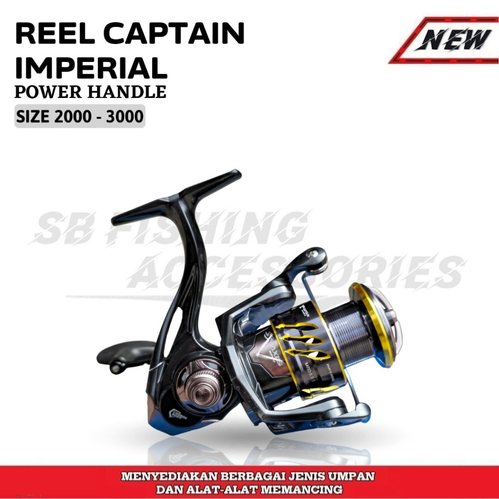 Jual reel pancing captain imperial sw power handle 2000-4000 | Shopee ...
