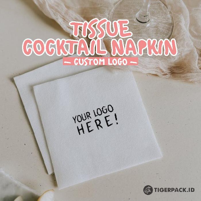 Jual Tissue Cocktail Napkin Cetak logo | Shopee Indonesia
