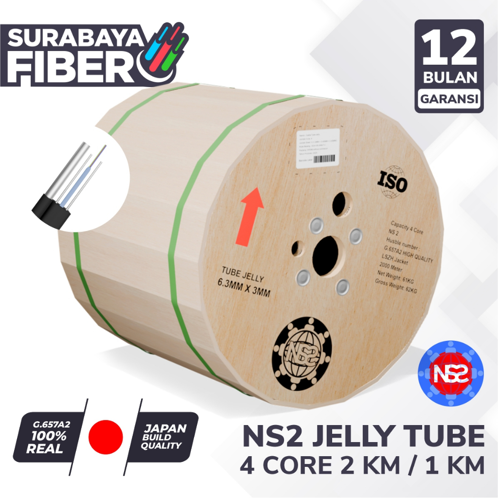 Jual NS2 4 Core 3 Seling Jellytube G657A2 2KM / 1KM - Backbone FTTH ...