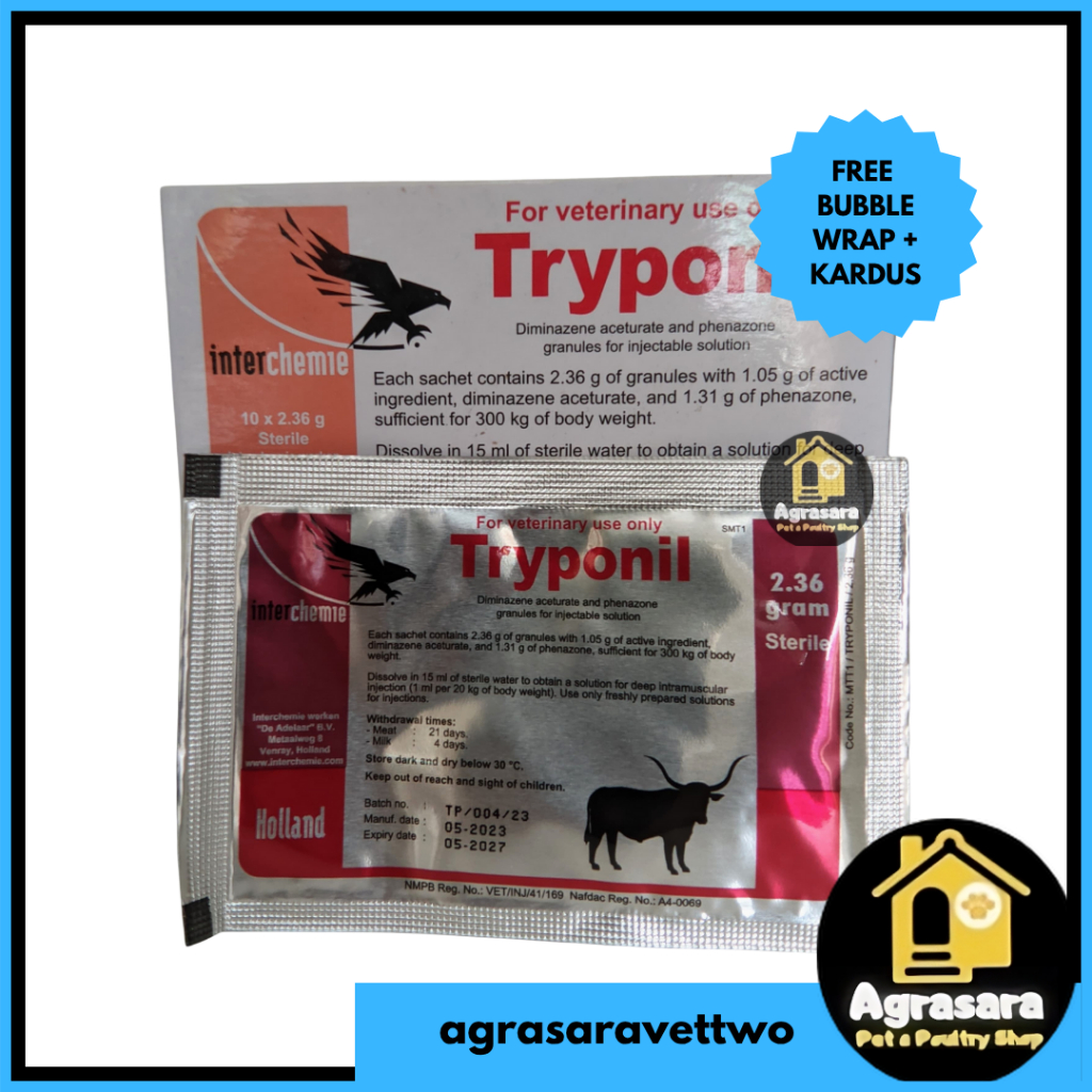 Jual Tryponil 1 sachet- obat surra/ parasit darah BABESIOSIS ...
