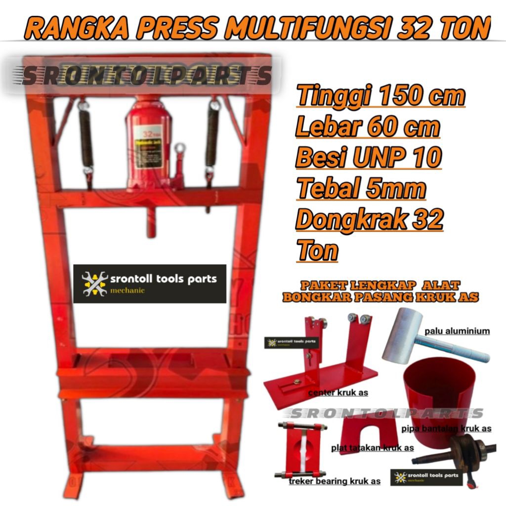Jual Alat mesin rangka press pres multifungsi 32 Ton alat bongkar ...