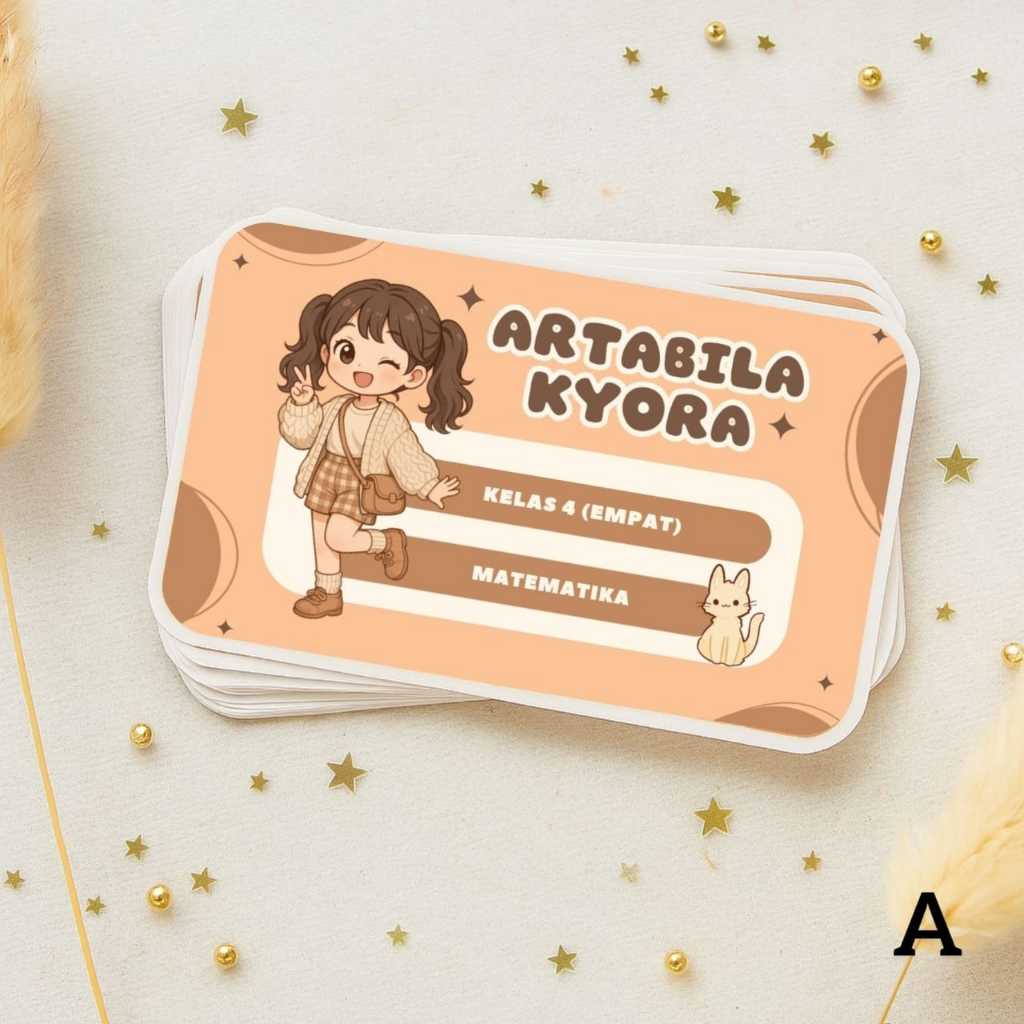 Jual Stiker Nama Buku Isi 33 Label Nama Pelajaran - Stiker Label Buku ...