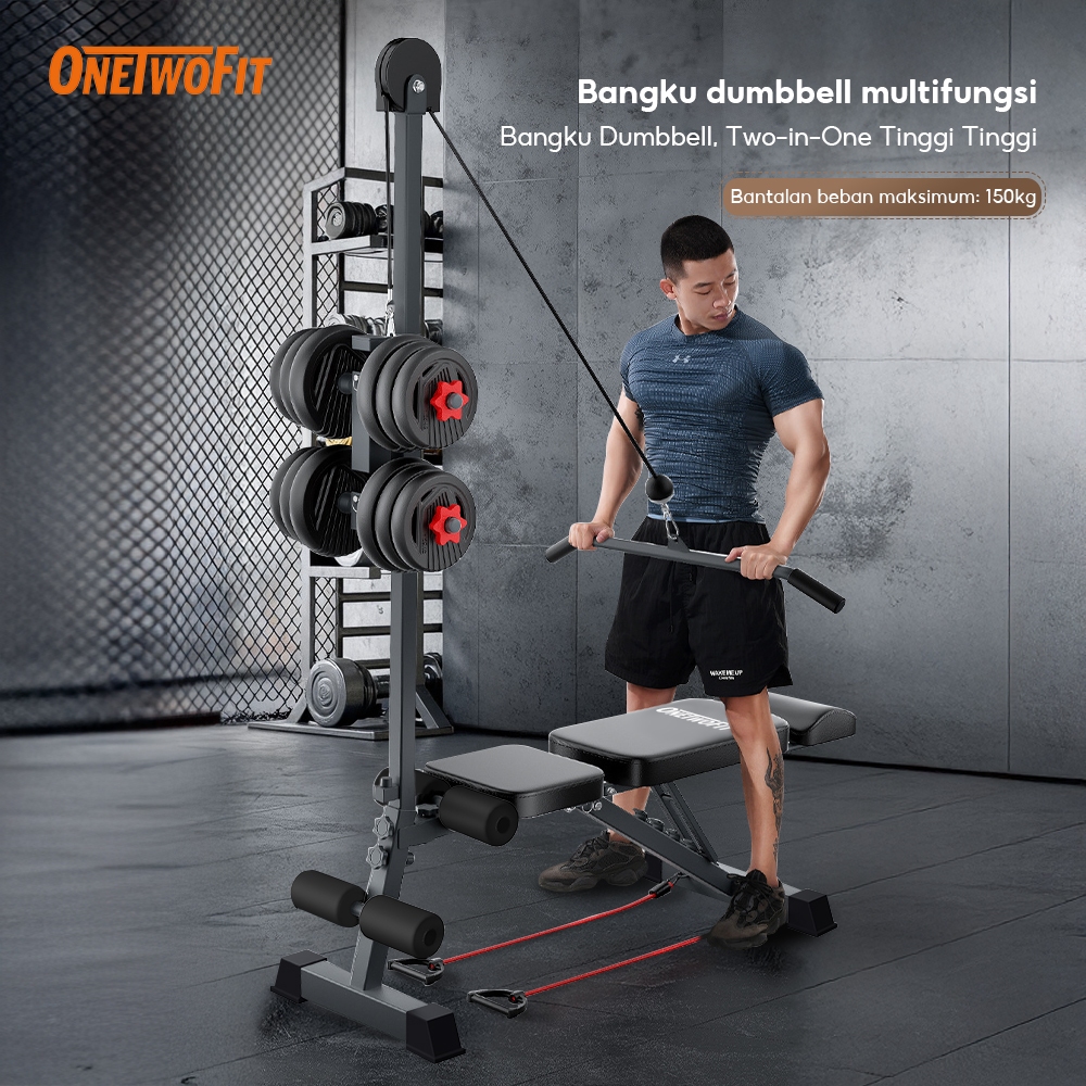 Jual OneTwoFit New Multifunctional Foldable High Pull Down Dumbbell ...