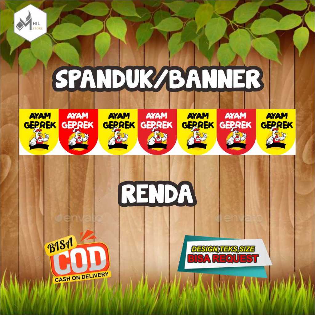Jual Spanduk Banner RENDA Free Custom Design Dan ukuran | Shopee Indonesia