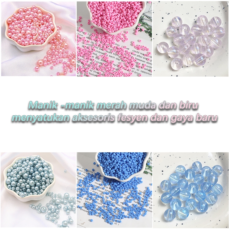 Jual Manik -manik Biru Dan Merah Muda Akrilik Yang Cocok Untuk ...