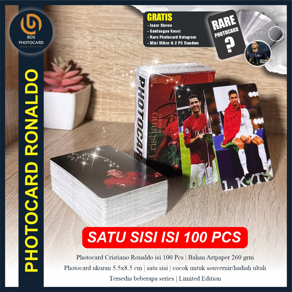 Jual " Photocard Cristiano Ronaldo " isi 100 Pcs (Unofficial/Fanmade ...