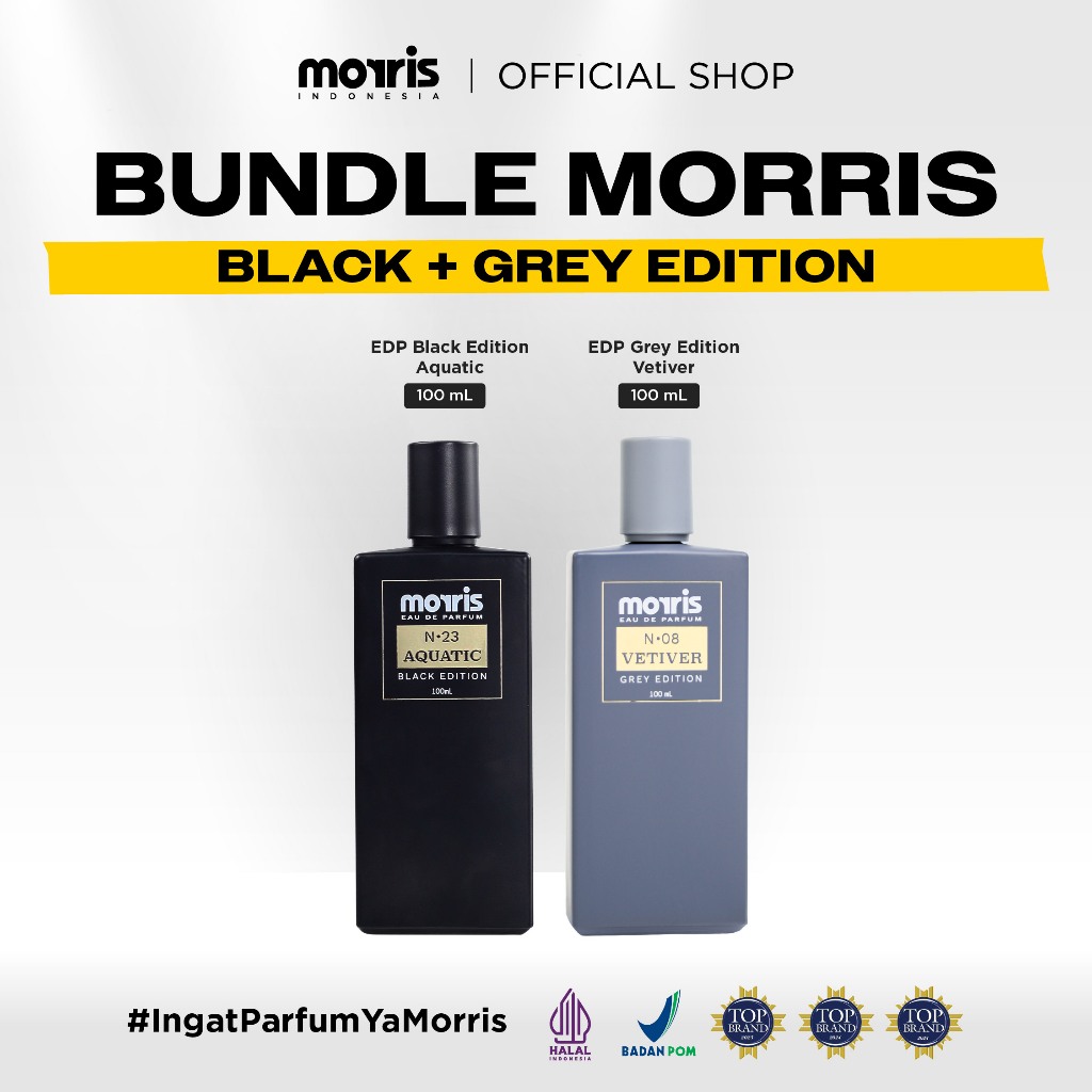 Jual Parfum Pria Soft & Fresh | Morris White Edition | Morris Grey ...