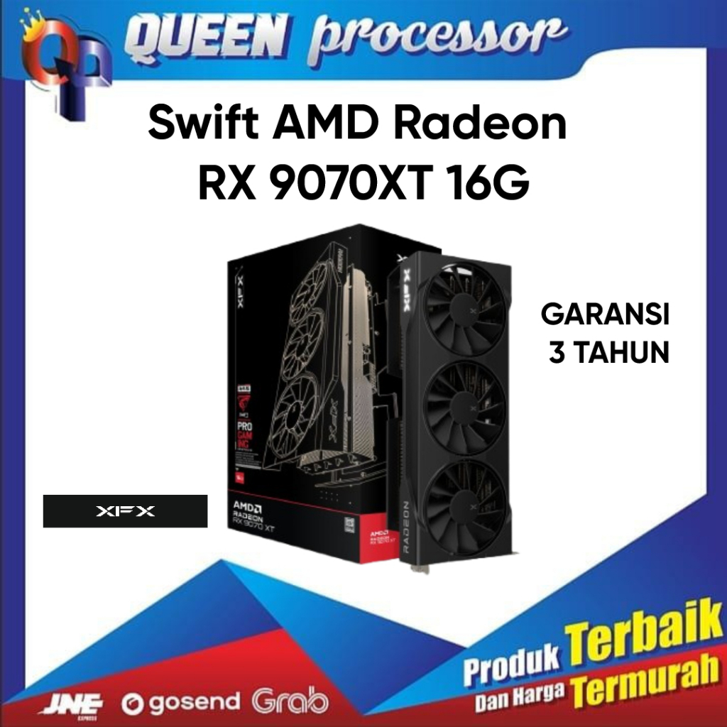 Jual VGA XFX Swift AMD Radeon RX 9070 XT Triple Fan Gaming Edition 16G ...