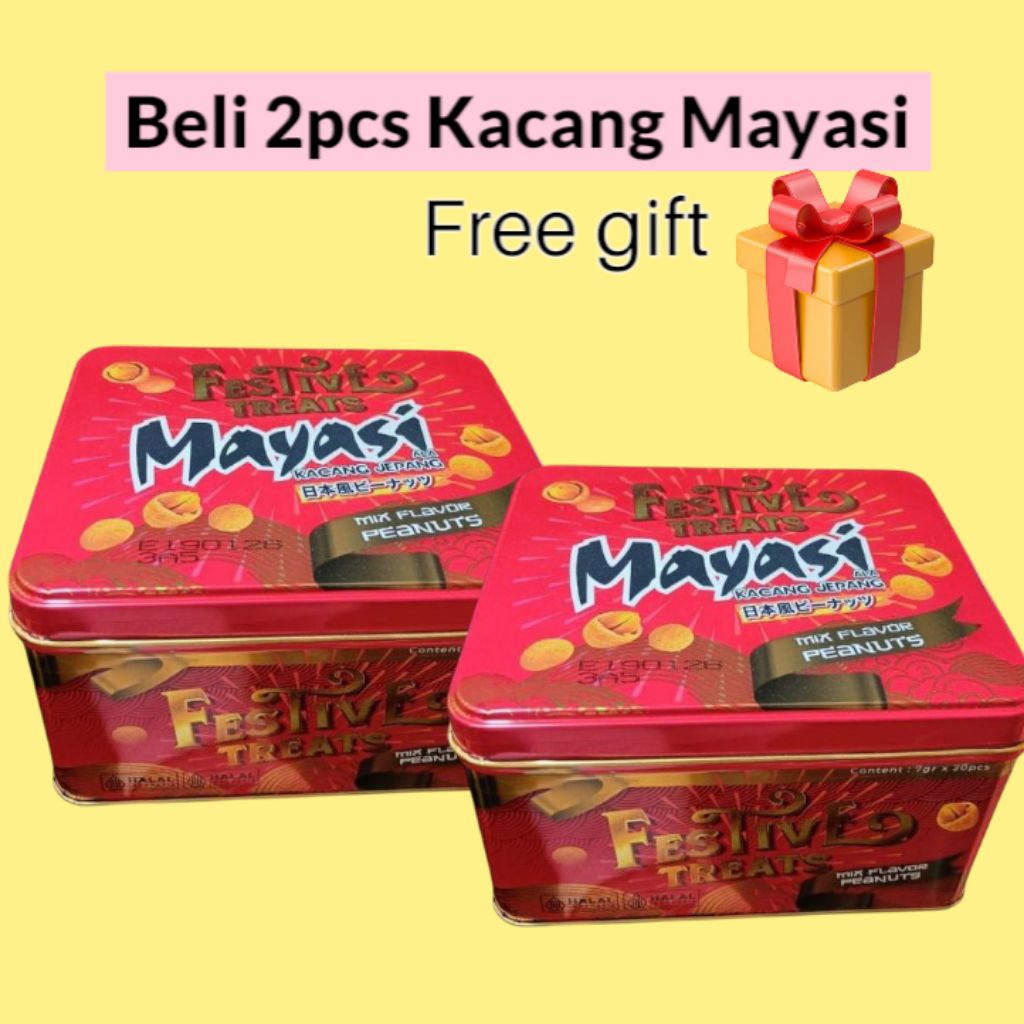 Jual BELI 2PCS FREE GIFT Kacang Jepang mayasi free kaleng exclusive ...