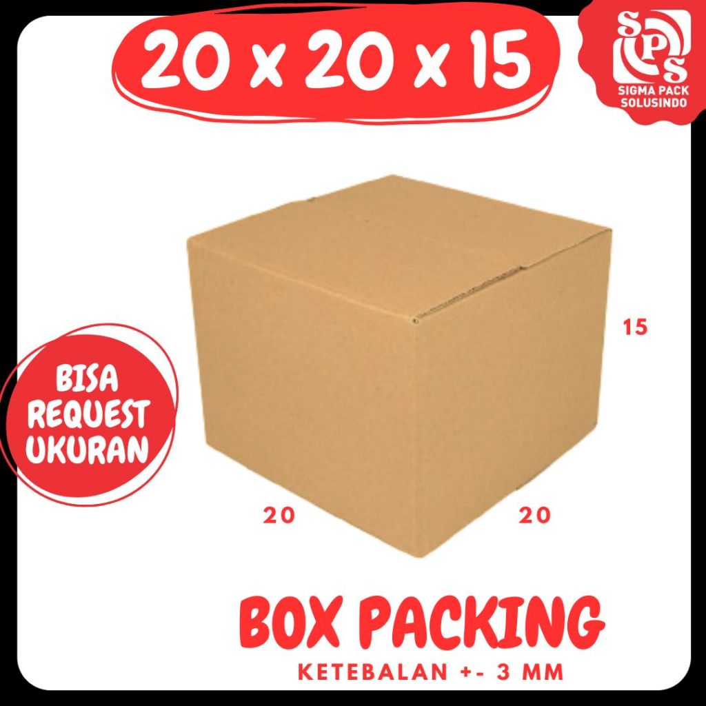 Jual kardus 20x20x15 Box Packing Topi A1 Kardus botol Kemasan kopi Obat ...