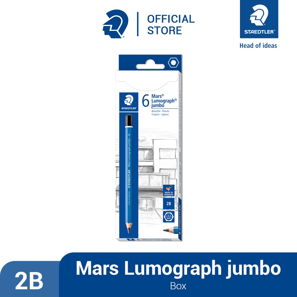 Jual STAEDTLER Pencil Mars Lumograph Jumbo. 100% PEFC (BOX) | Shopee Indonesia