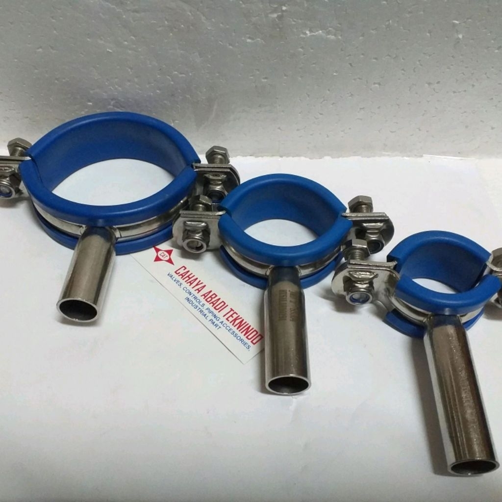 Jual Clamp pipa holder 1 1/2" inch / Clamp pipe sanitary stainless ss ...